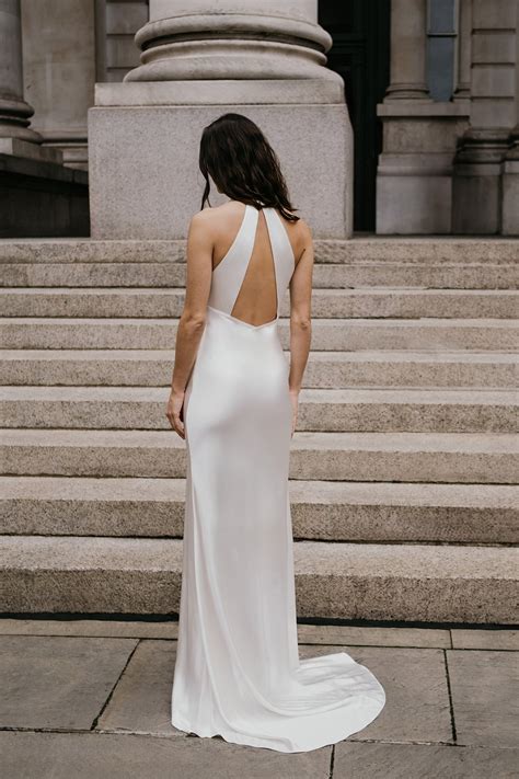 Thea Mae Bias Cut Satin Wedding Dress And Embellished Organza