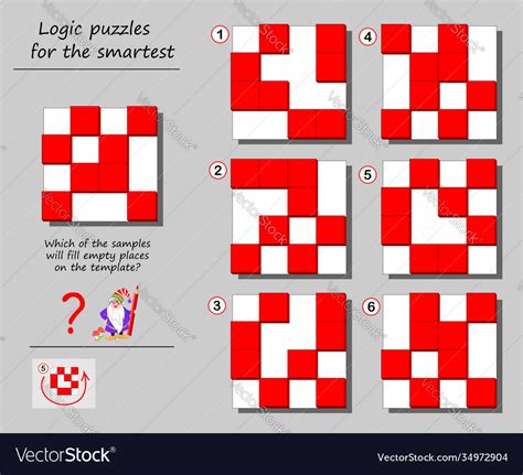Logic Puzzle Game For Smartest Which Royalty Free Vector