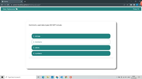 Quizing Quiz App Devpost