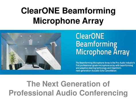 clearone beamforming microphone array beamformer