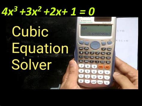 How To Solve Cubic Equations Using Scientific Calculator Casio Fx 82ms