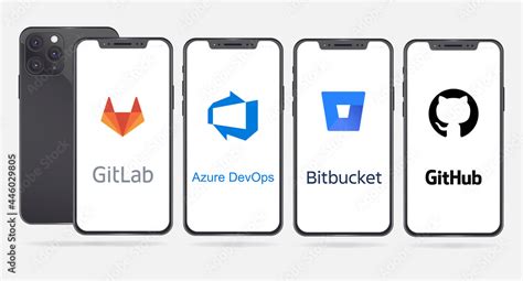 Apple Iphone With A Popular Devops Infrastructure Tool Application Gitlab Azure DevOps