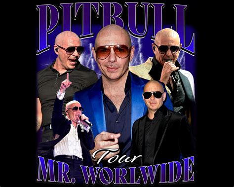 Pitbull Mr Worldwide Tour 2025 Tshirt Png Design Bootleg Tee Instant