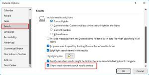 How To Remove Disable Top Results From Outlook