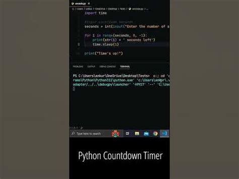 python countdown timer | .py - YouTube