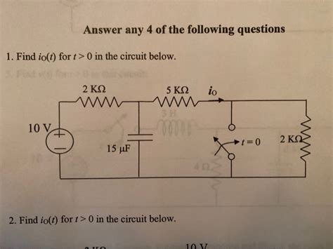 Solved Answer Any Of The Following Questions Find Io T Chegg