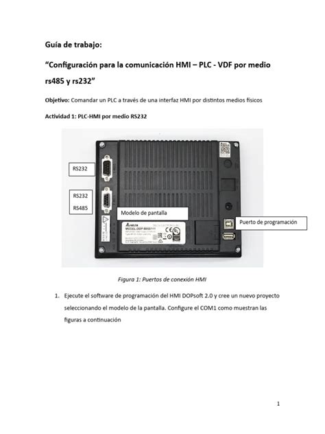 Guía De Trabajo Plc Hmi Vdf Pdf Hardware De La Computadora Electrónica