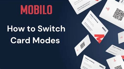 How To Switch Card Modes Mobilo Card Support Video