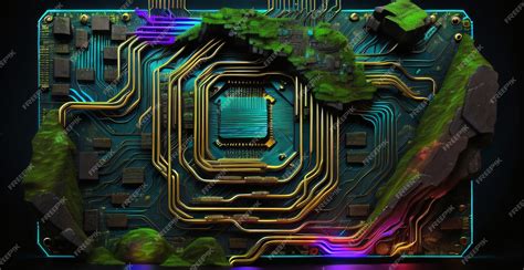 premium ai image abstract technology circuit design of a computer