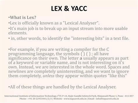 What Is Lex And Yacc Pptx Desktop Publishing Computer Software And Applications
