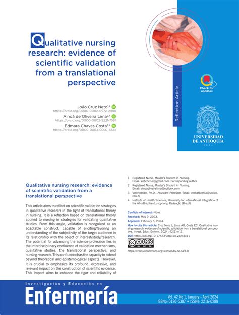 Pdf Qualitative Nursing Research Evidence Of Scientific Validation