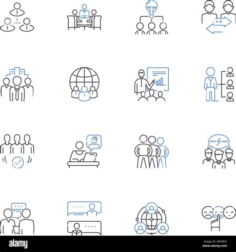 Contingent Line Icons Collection Uncertain Conditional Dependent Variable Tentative