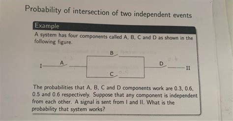 Solved Probability Of Intersection Of Two Independent Ev Solved Probability Of Intersection Of Two Independent Ev