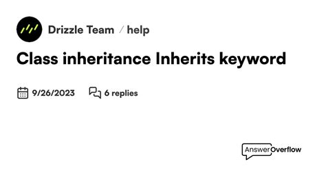 Class Inheritance Inherits Keyword Drizzle Team