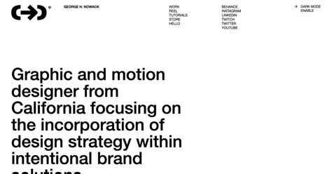 George Nowack Creative Designer Portfolio Inspiration