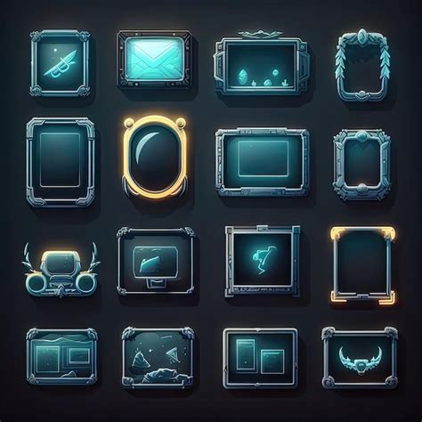 Premium Ai Image Template Rectangle Frame Game Ai Generated Border
