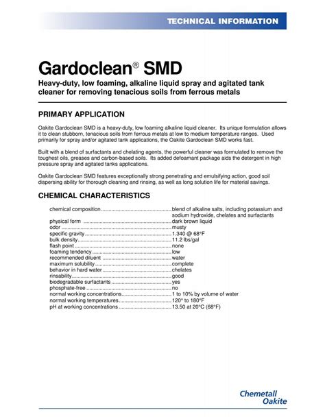 GardocleanÂ® Smd Chemetall