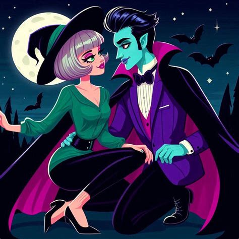 A Witch And Vampires Romantic Moment By Jtvideogame On Deviantart
