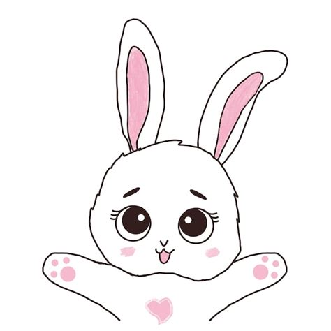 Cute Illustration Of A Hare In Doodle Style Premium Vector