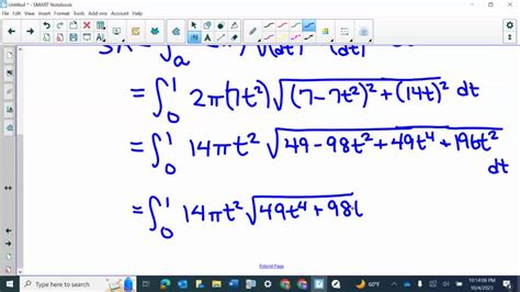 Solved Find The Area Of The Surface Obtained By Rotating The Curve Of