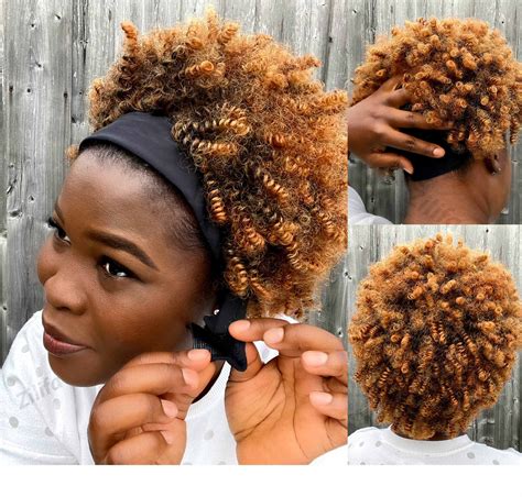 Honey Blonde Afro Headband Wigafro Kinky Synthetic Etsy