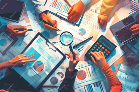 Business Team Working With Charts Graphs And Laptops Showcasing Collaboration Data Analysis