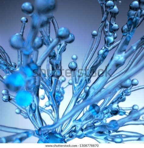 3d Closeup Render Abstract Glass Structure Ilustración De Stock 1308778870 Shutterstock