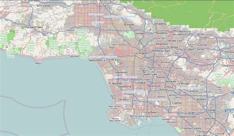 Map Of Los Angeles California