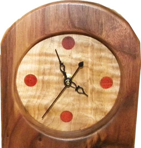 desk clock curly walnut and curly maple maker marketplace