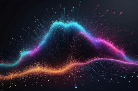 Premium Photo Abstract Digital Background Of Moving Particles Information Space Flow Big Data