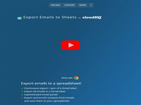 export emails to sheets by cloudhq — ai tools catalog