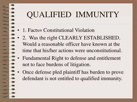 Ppt Qualified Immunity Powerpoint Presentation Free Download Id175208