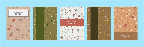 다채로운 커버 북 템플릿의 세트 컬렉션 테라초 매끄러운 패턴 현대적인 미니멀 한 트렌디 한 추상적 배경 0명에 대한 스톡 벡터 아트 및 기타 이미지 Istock