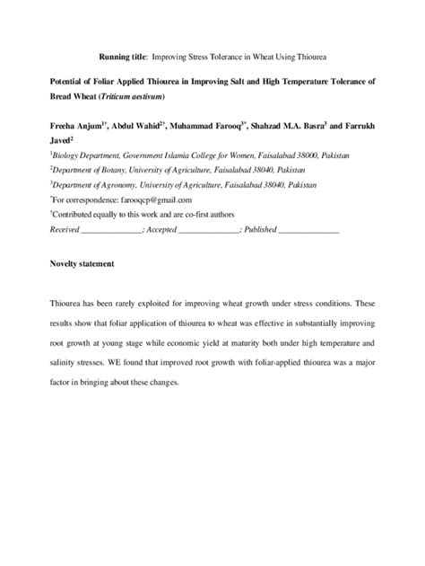 Fillable Online Seed Priming And Foliar Application With Ascorbic Acid