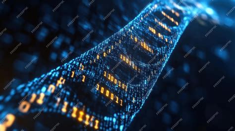 Digital Dna A Visual Representation Of Genetic Code Premium Ai