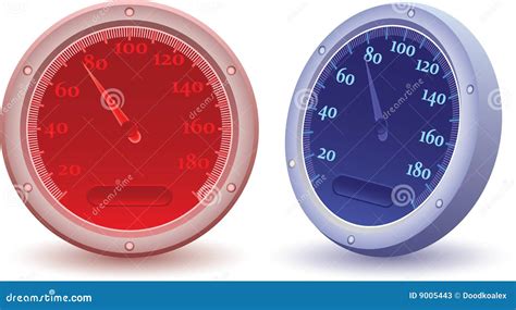 Vector Speedometer Scale From Green To Red With Arrow And Text Low