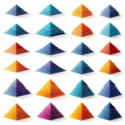 Premium Vector A Collection Of Colorful Triangle Shaped Trees With One That Says Rainbow