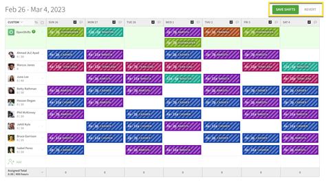 auto assign shifts when i work help center