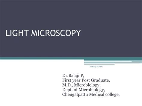 Light And Dark Field Microscopy Ppt
