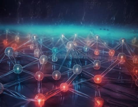 A Vibrant Neural Network In Cyberspace Stock Illustration Illustration Of Computing Research