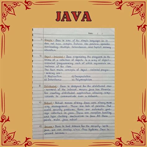 java handwritten notes topperworld