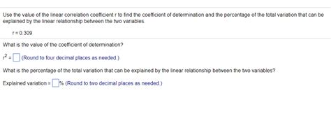Solved Use The Value Of The Linear Correlation Coefficient R Chegg