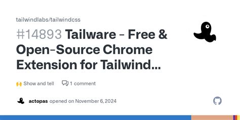 Tailware Free And Open Source Chrome Extension For Tailwind Css