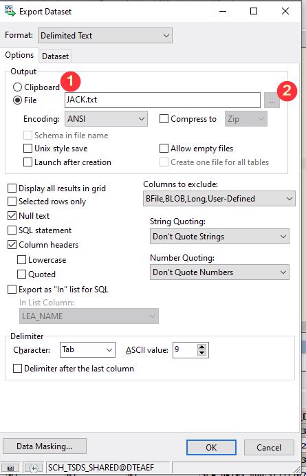 Export Dataset Excel File Unable To Select New Location Toad For Oracle And Devops Toolkit