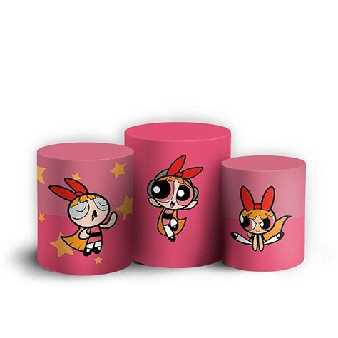 Trio Cilindro Florzinha As Meninas Super Poderosas Sublimado 3d