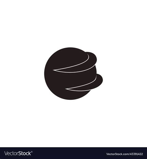 Circle Curves Motion Silhouette Object Logo Vector Image