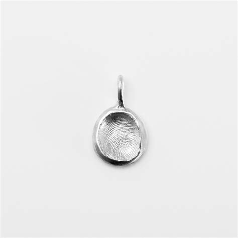 Tiny Fingerprint Necklace Silver Or 9ct Gold Holli Hana Jewellery — Holli Hana Jewellery