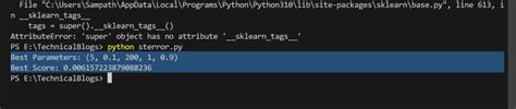 ‘super Object Has No Attribute ‘sklearntags