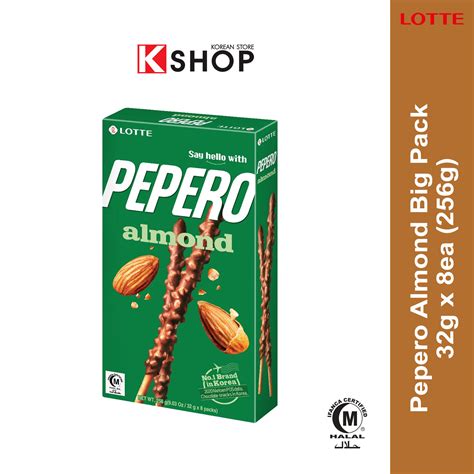 Lotte Pepero Almond Big Pack 256g [exp 28 4 25] Lazada