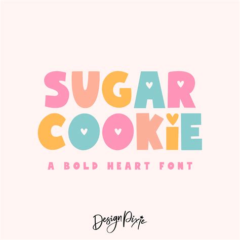 Sugar Cookie Font Design Pixie